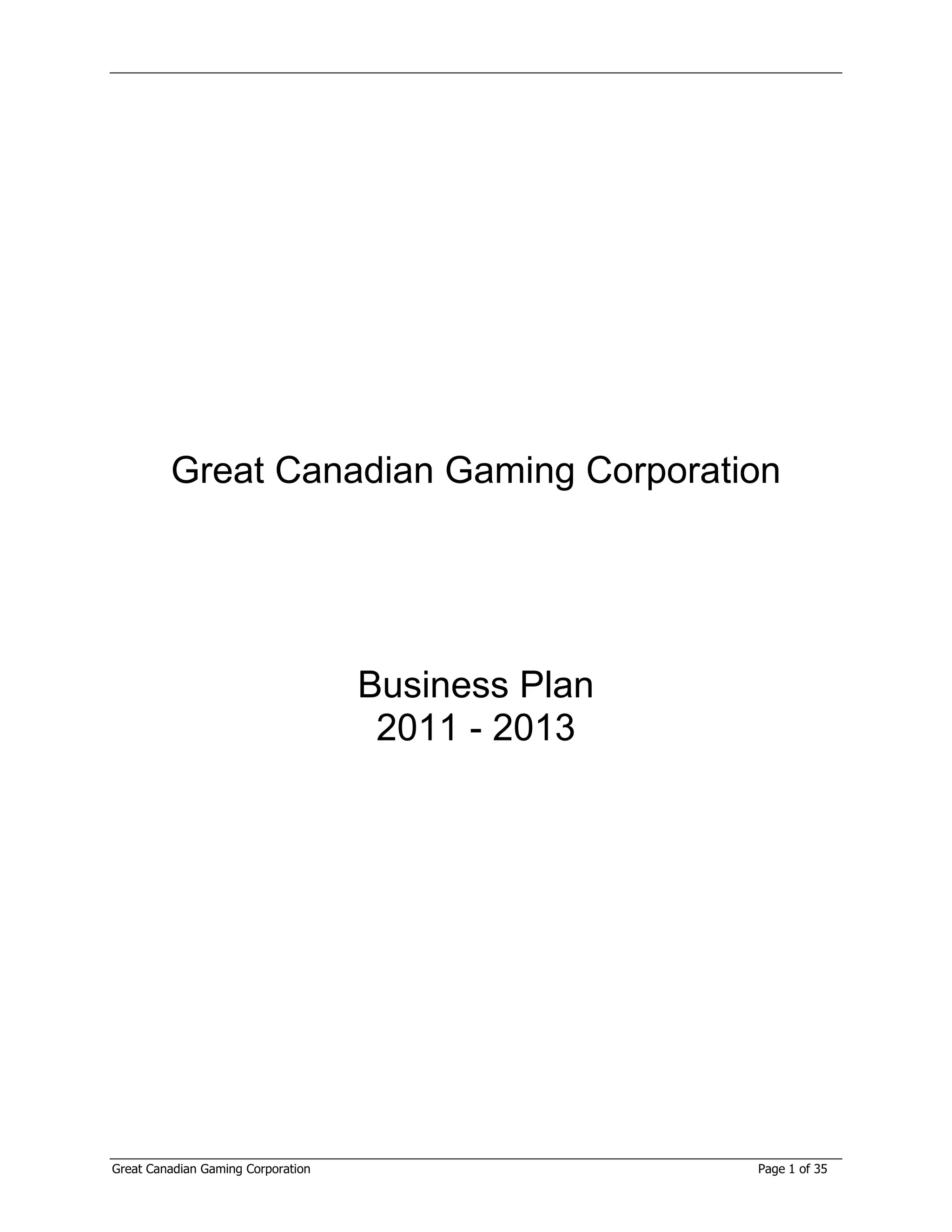 GCG Gaming Business Plan | PDF