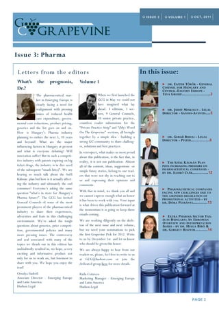 On the GC Grapevine, ed3, vol1 | PDF | Pharmaceutical Industry | Industries