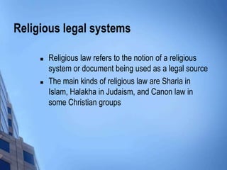 Gcg major legal system | PPTX