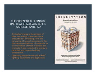 Historic Buildings and Sustainability | PPT