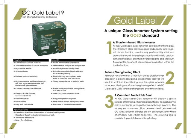 Gc Gold Label 9 Posterior Restorative - Gc India Dental | PPT