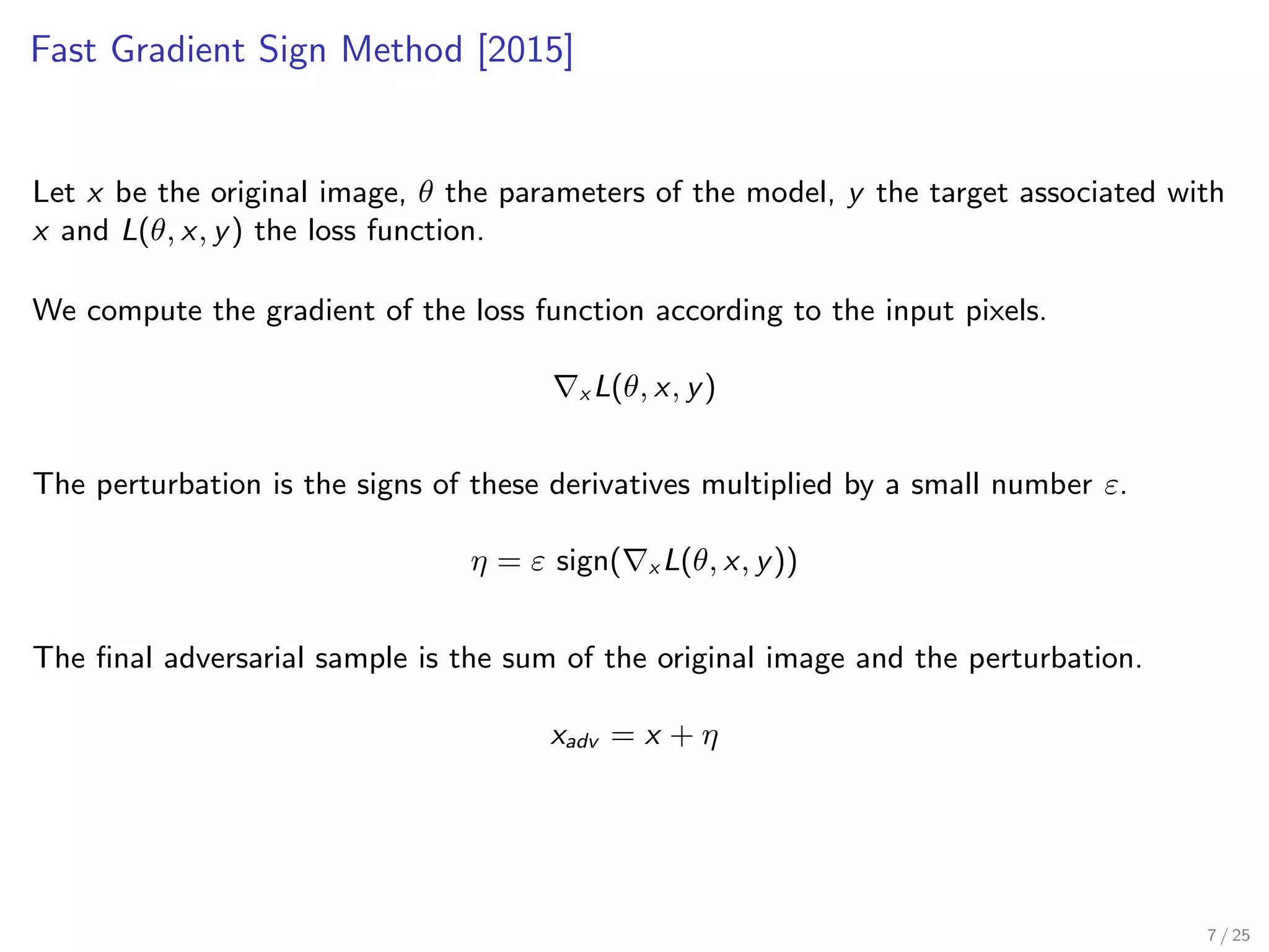 Adversarial examples in deep learning (Gregory Chatel) | PDF