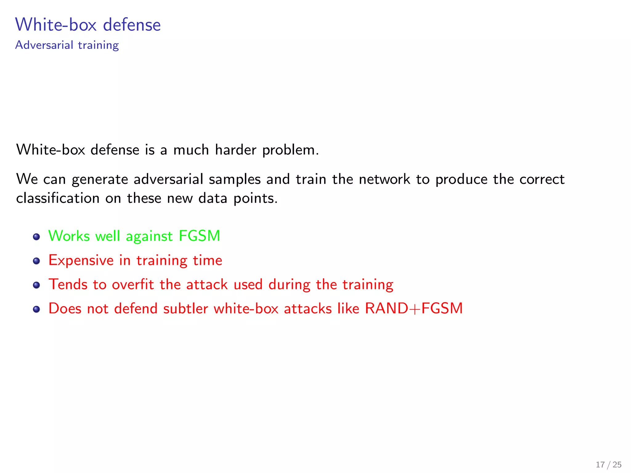 Adversarial examples in deep learning (Gregory Chatel) | PDF | Computing | Technology & Computing