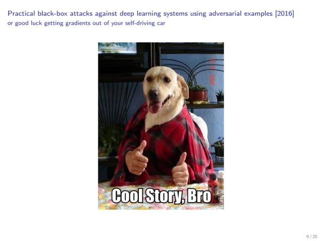 Adversarial examples in deep learning (Gregory Chatel) | PDF | Computing | Technology & Computing