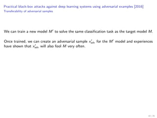 Adversarial examples in deep learning (Gregory Chatel) | PDF | Computing | Technology & Computing
