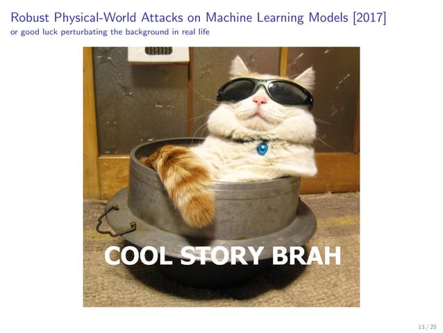 Adversarial examples in deep learning (Gregory Chatel) | PDF | Computing | Technology & Computing