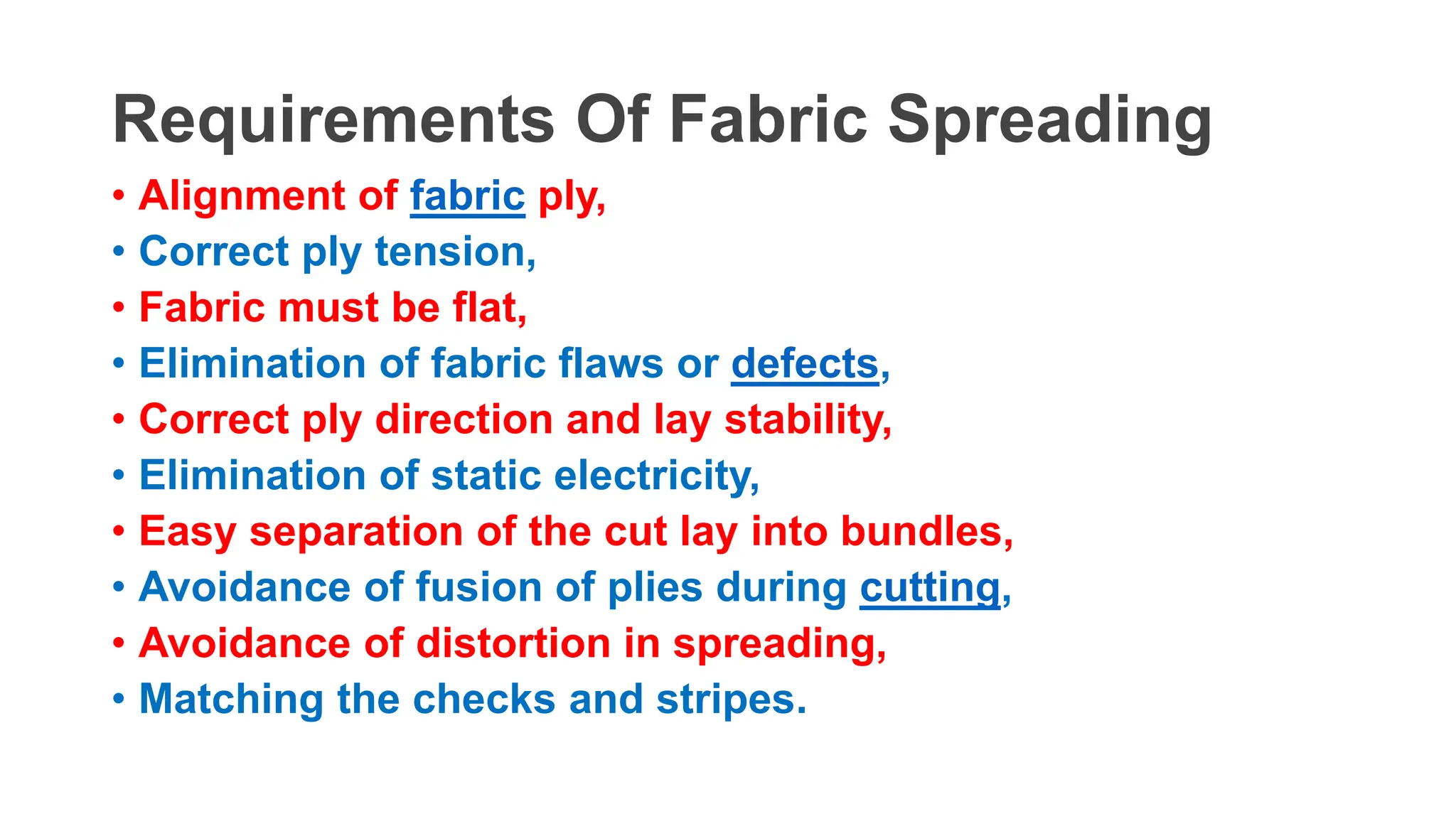Garment construction and process flow in spredding and cutting | PPTX