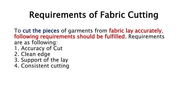 Garment construction and process flow in spredding and cutting | PPTX ...