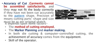 Garment construction and process flow in spredding and cutting | PPTX