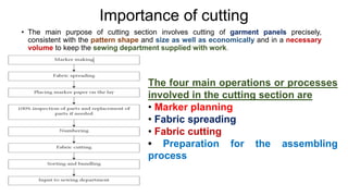 Garment construction and process flow in spredding and cutting | PPTX