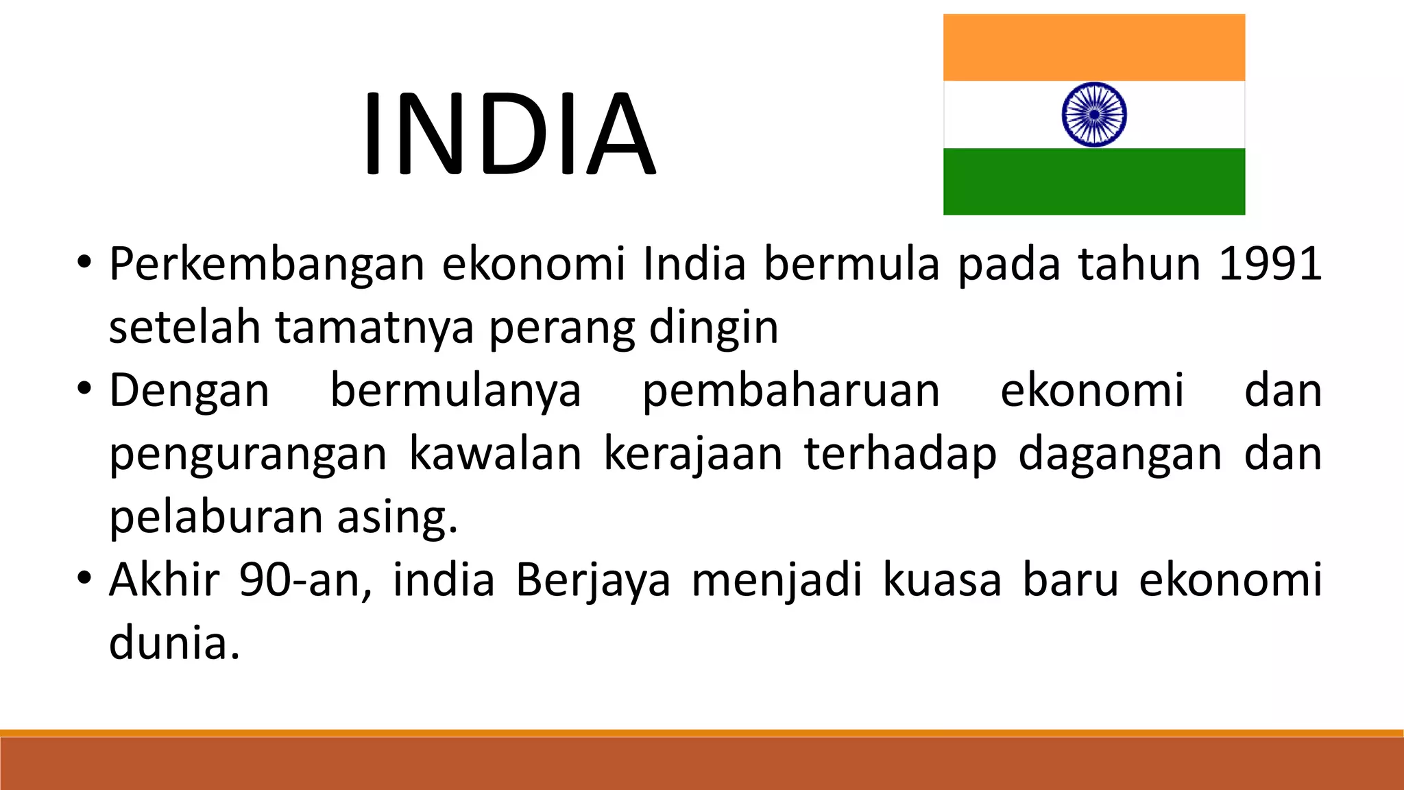 India Sebagai Kuasa Baru Ekonomi Dunia | PPTX