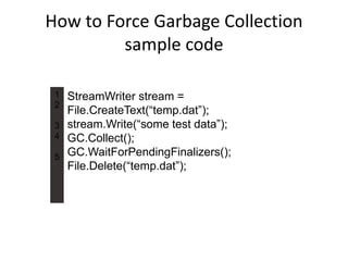 GC in C# | PPTX