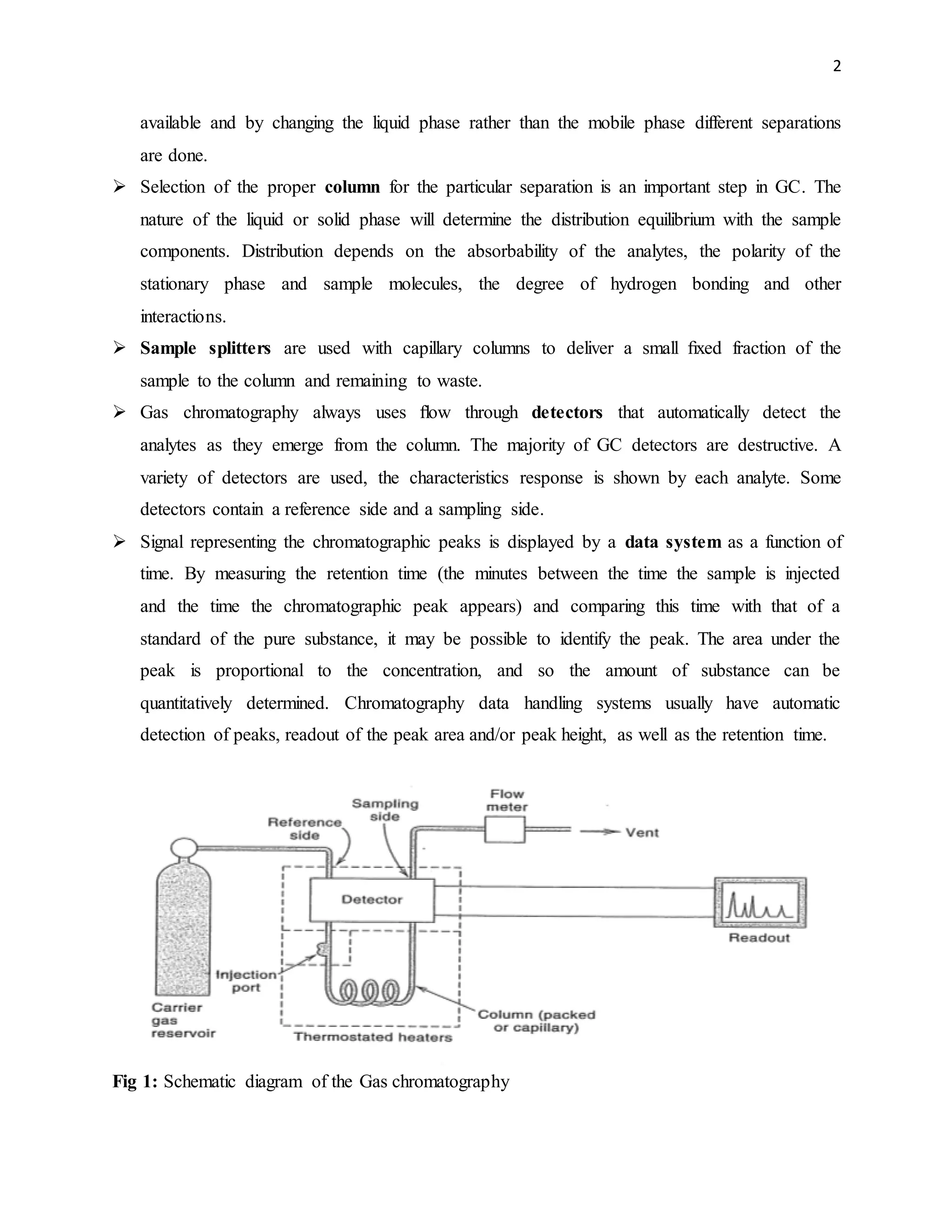 Instrumentation of Gas Chromatography | PDF