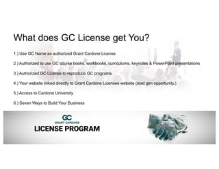 Grant Cardone Licence Program | PDF | Sales | Business