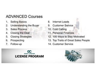 Grant Cardone Licence Program | PDF | Sales | Business