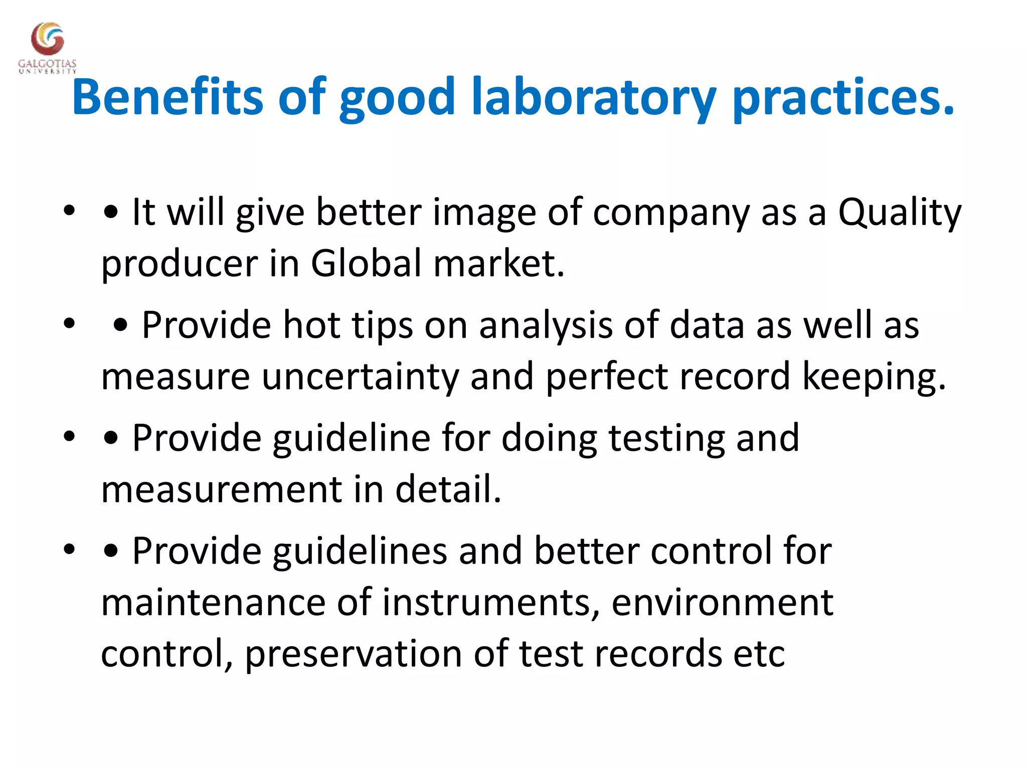 Good clinical laboratory practices | PPTX
