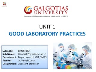 Good clinical laboratory practices | PPTX