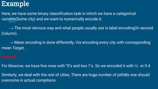 Feature engineering mean encodings | PPTX