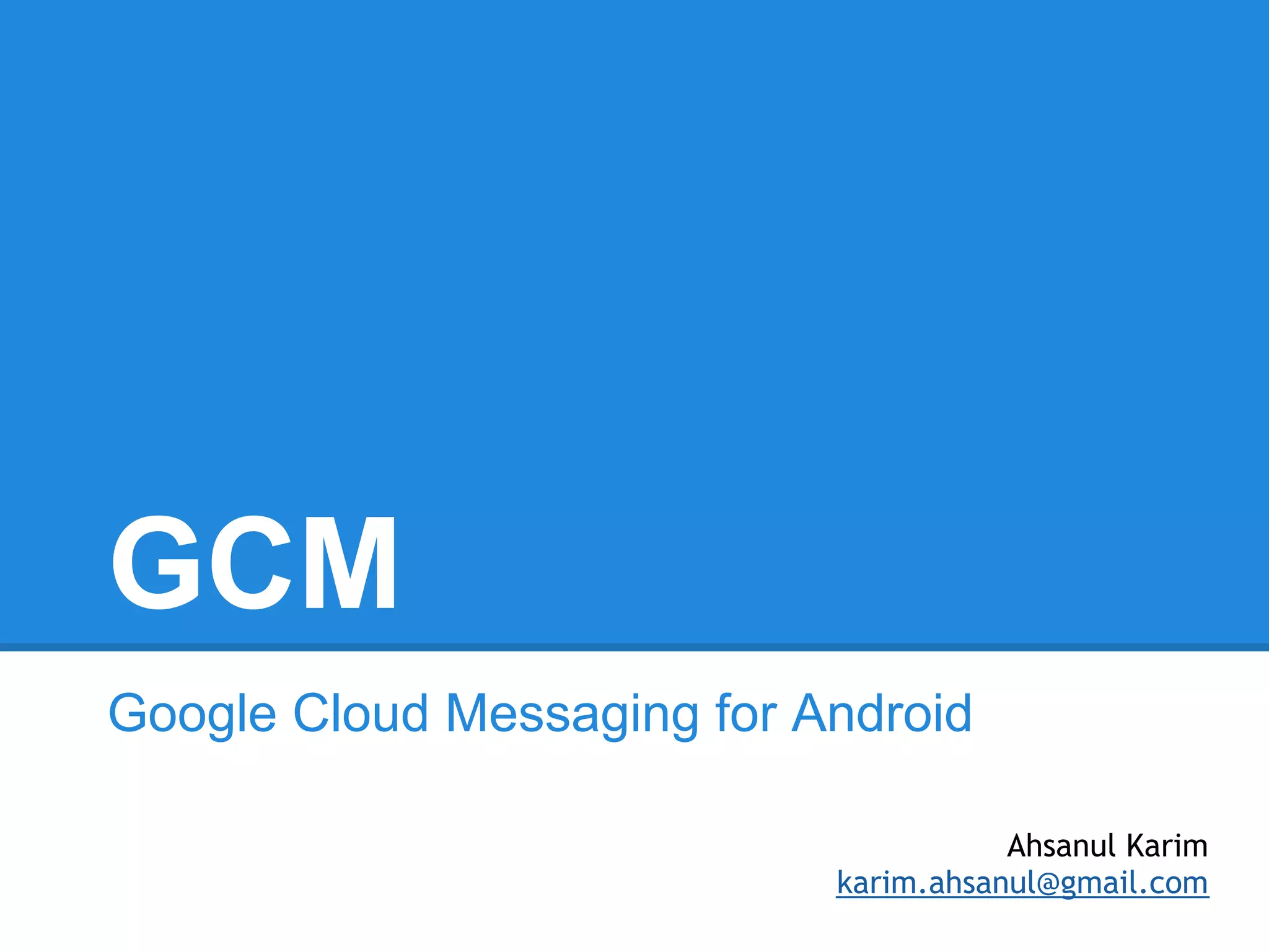 GCM for Android | PPT