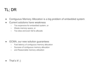 gcma: guaranteed contiguous memory allocator | PPT