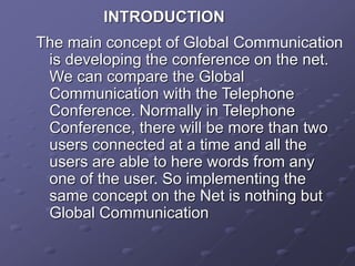 Global communication media project for btech students | PPT