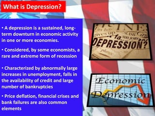 Recession 2008 : Comparison with The Great Depression | PPTX