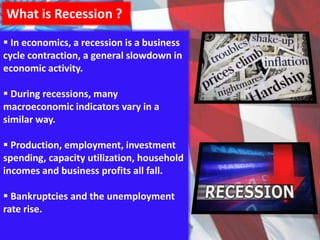 Recession 2008 : Comparison with The Great Depression | PPTX