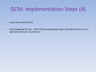 Gcm presentation | PPTX