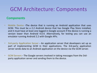 Gcm presentation | PPTX