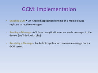 Gcm presentation | PPTX