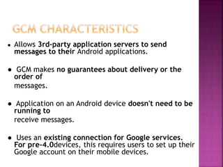 GCM Technology for Android | PPTX