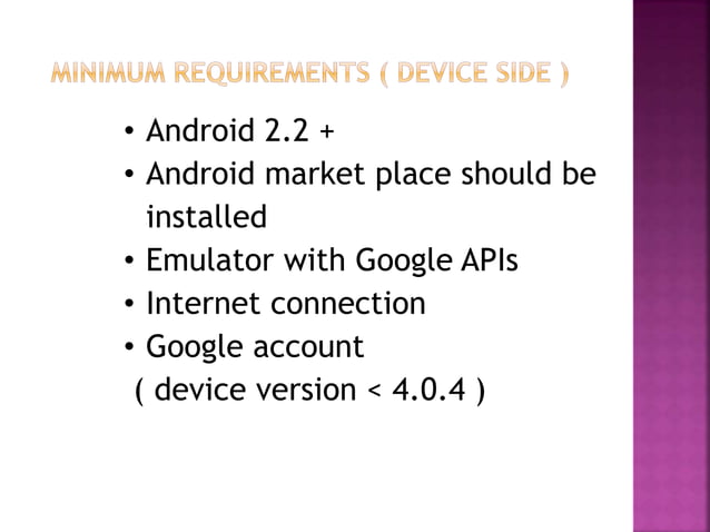 GCM Technology for Android | PPTX | Cloud Computing | Internet