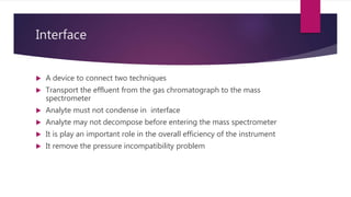 GCMS Gas Chromatography–Mass Spectrometry | PPTX