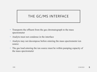 Interfacing Gas Chromatography with Mass Spectroscopy.ppt