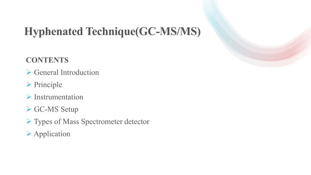 GC -MS/MS and LC MS/MS | PDF | Chemistry | Science