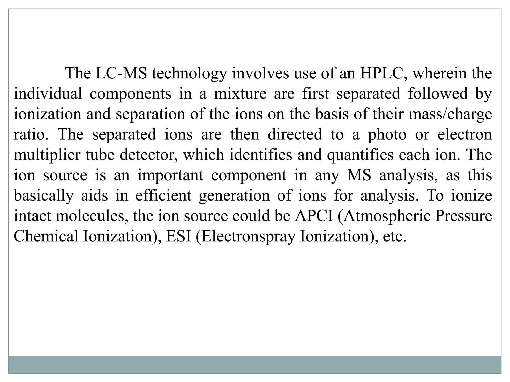 GCMS & LCMS | PPTX