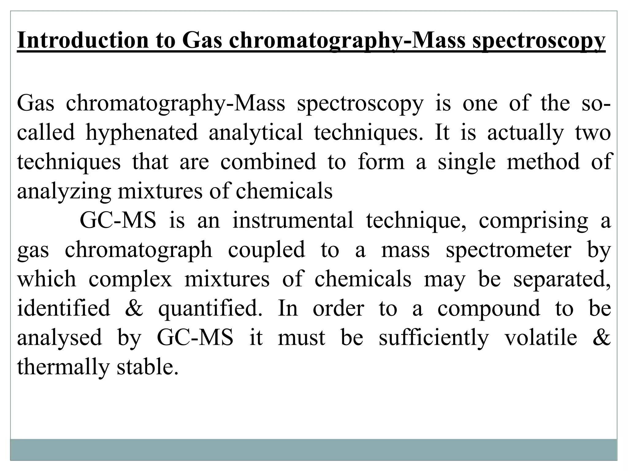GCMS & LCMS | PPTX