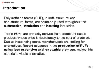 Characterization of Biomass-Derived Rigid Polyurethane Foam by ...