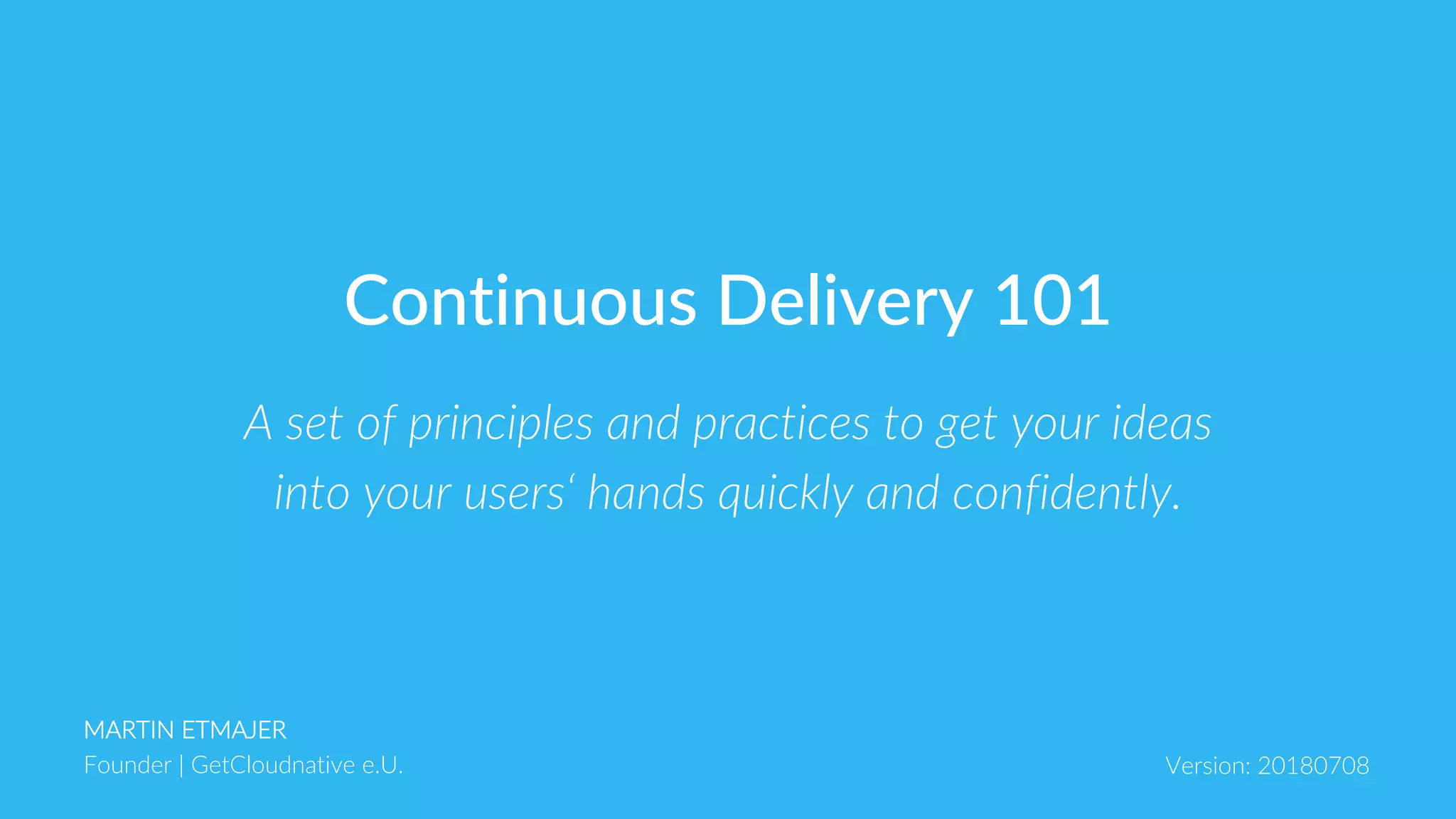 Continuous Delivery 101 | PDF