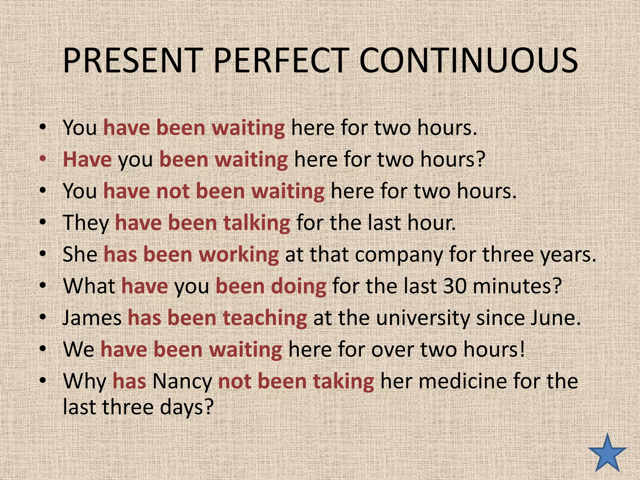 G:\comparation between simple past and present perfect continuous | PPTX