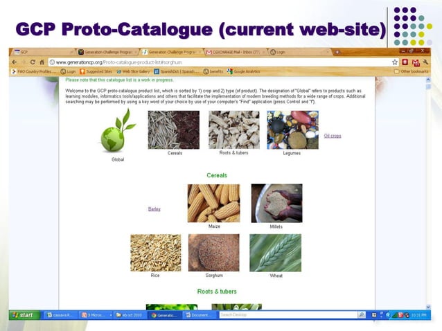 GRM 2011: GCP products and impact | PPT