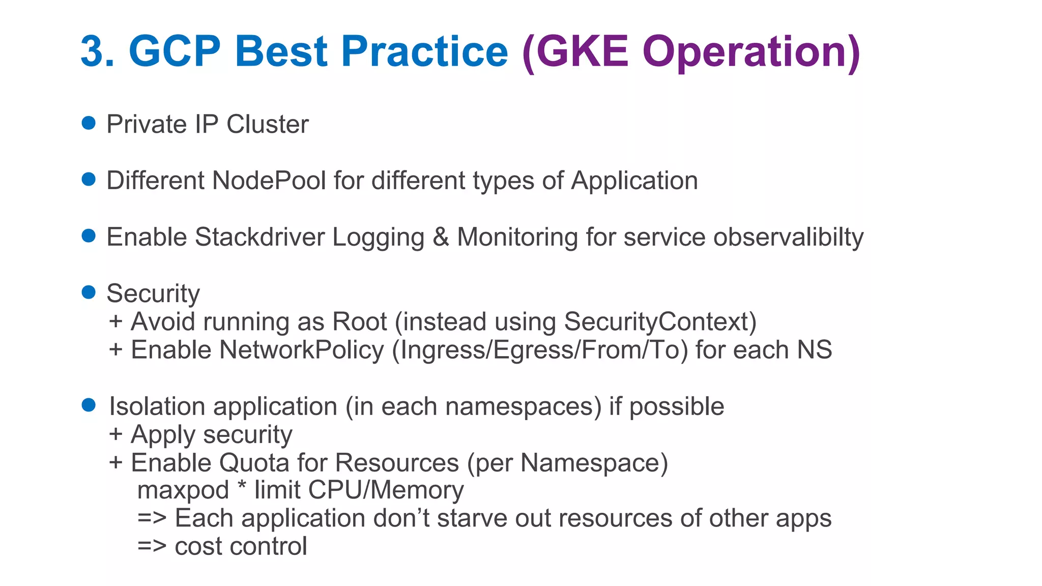 Gcp Best Practices For Sre Team Pdf Cloud Computing Internet