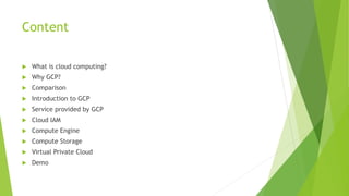 Introduction to GCP presentation | PPTX
