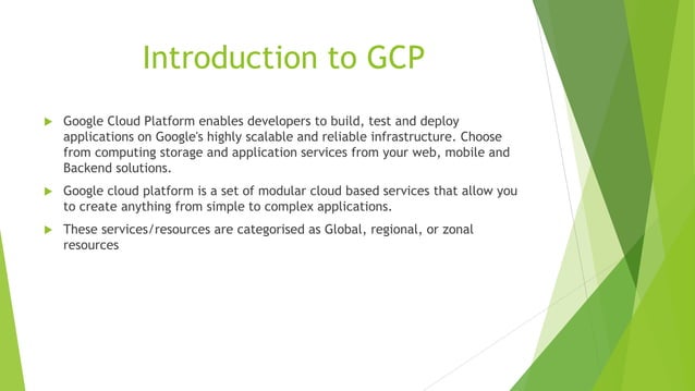Introduction to GCP presentation | PPTX
