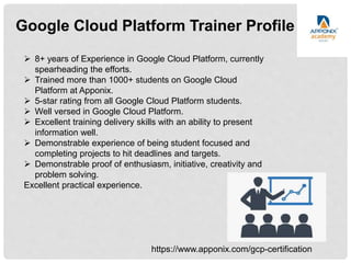 Gcp cloud certification training course | PPT