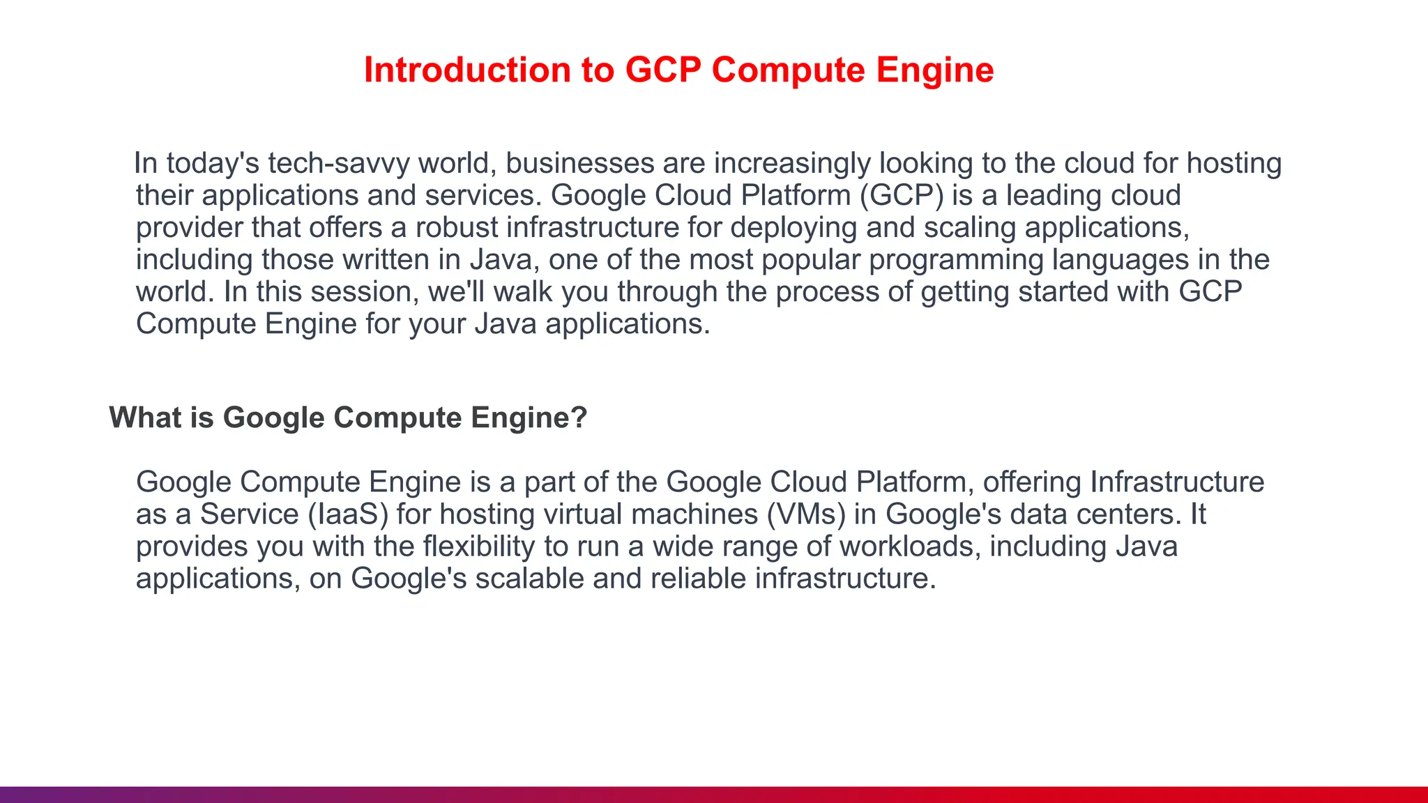 Gcp Compute Engine For Java Applicationpptx