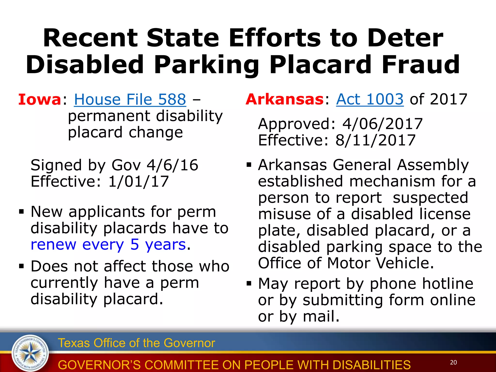 GCPD’s 2016 Study on Accessible Parking and Disabled Placard Abuse: A ...