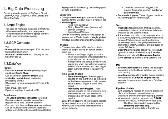 Gcp Data Engineer Cheatsheet | Ppt