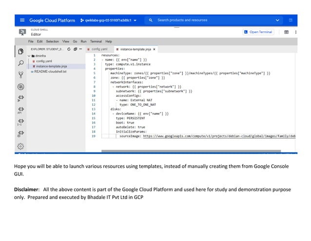 GCP Deployment Manager Demo | PDF
