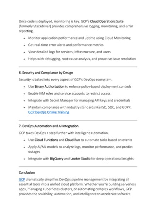GCP DevOps Certification Training | GCP DevOps Online Training | PDF